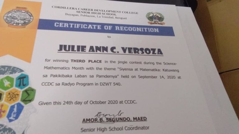 SCIENCE-MATH WEEK: Poem Making Contest – Cordillera Career Development ...