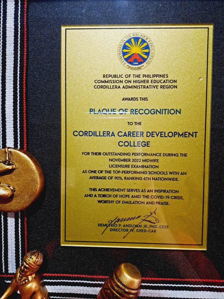 CCDC Awarded with Plaques of Recognition – Cordillera Career ...