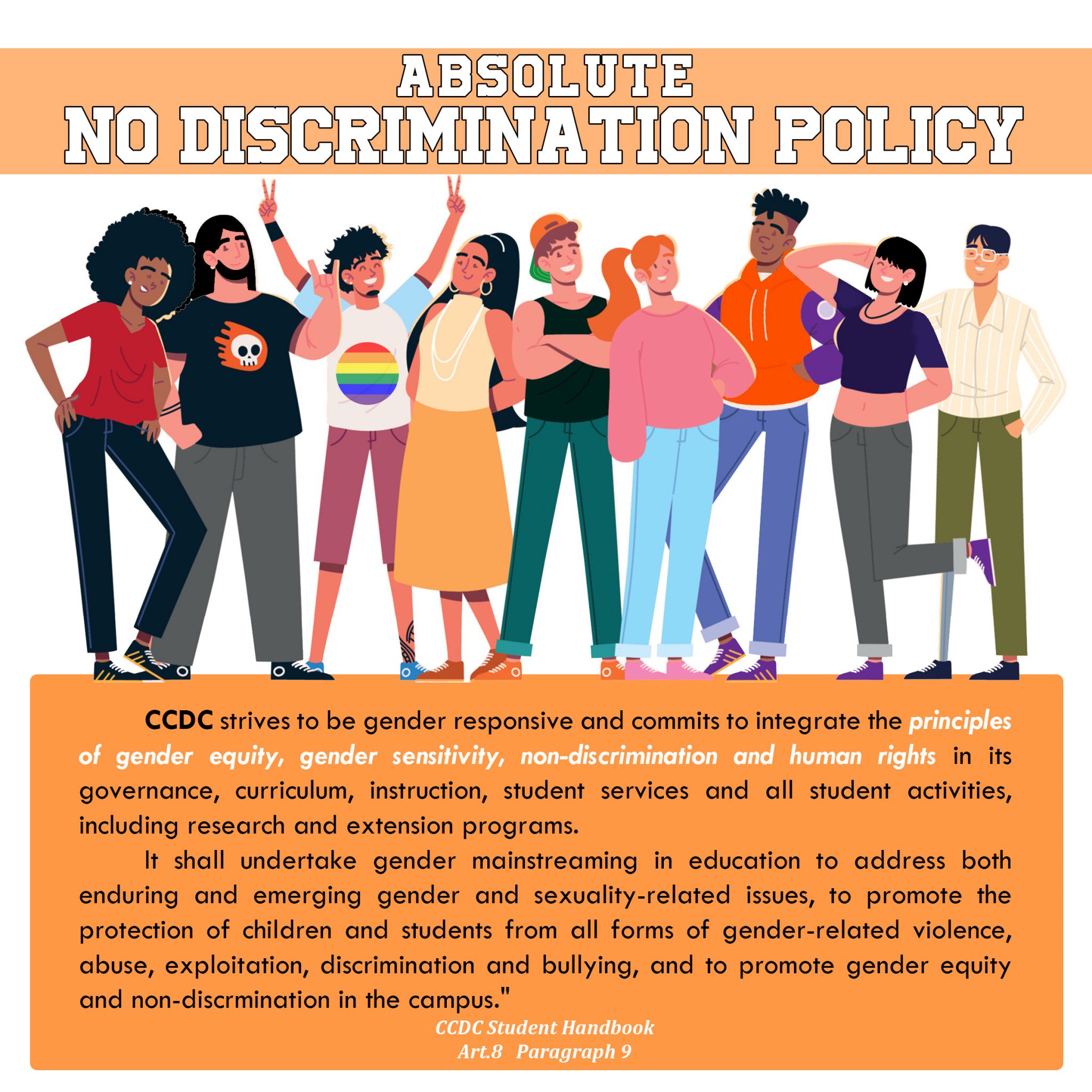 Absolute No Discrimination Policy – Cordillera Career Development College